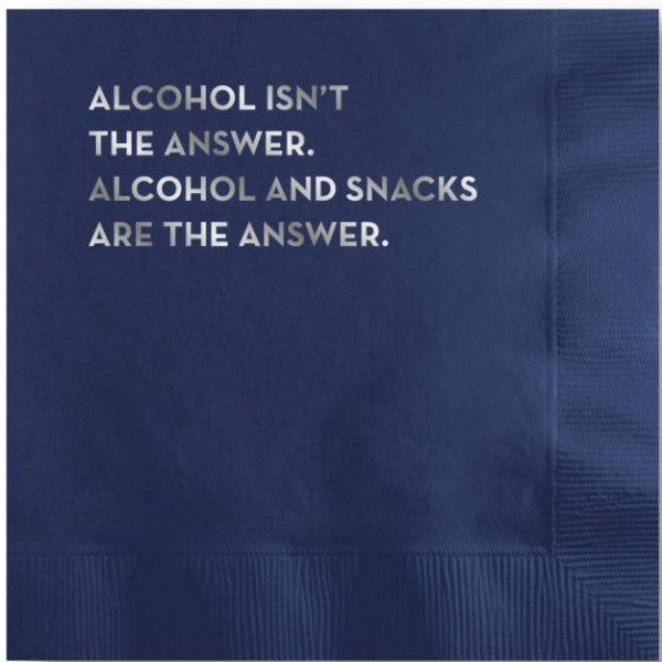 Cocktail Napkins: Alcohol & Snacks Are The Answer – White Horse Wine ...